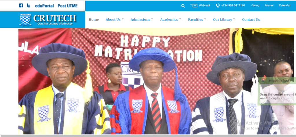 CRUTECH Post UTME Past Questions and Answers Free PDF Download.