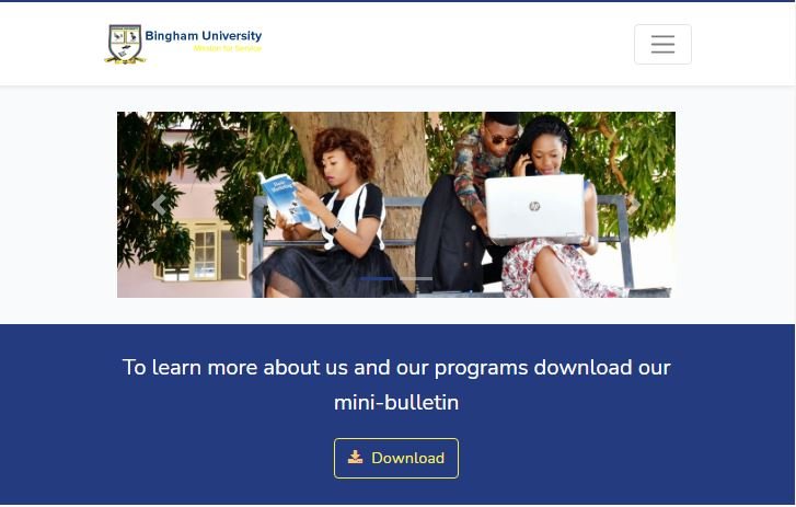 Bingham University Post-UTME Screening Form 2023-2024